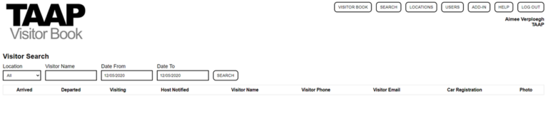 TAAP Visitor Book Help - Business Software and Solutions | All In One ...